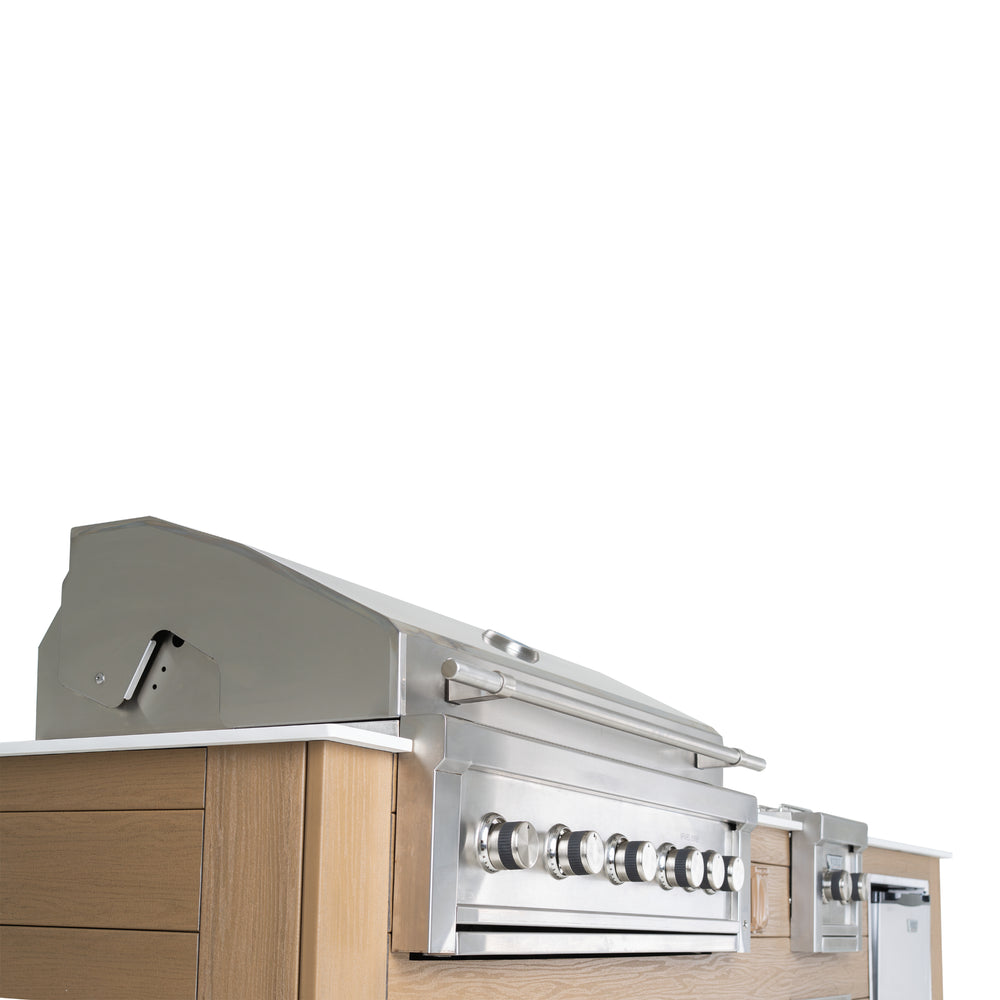 The Outdoor Plus Pacific Collection Luxury 112" Outdoor Kitchen Island